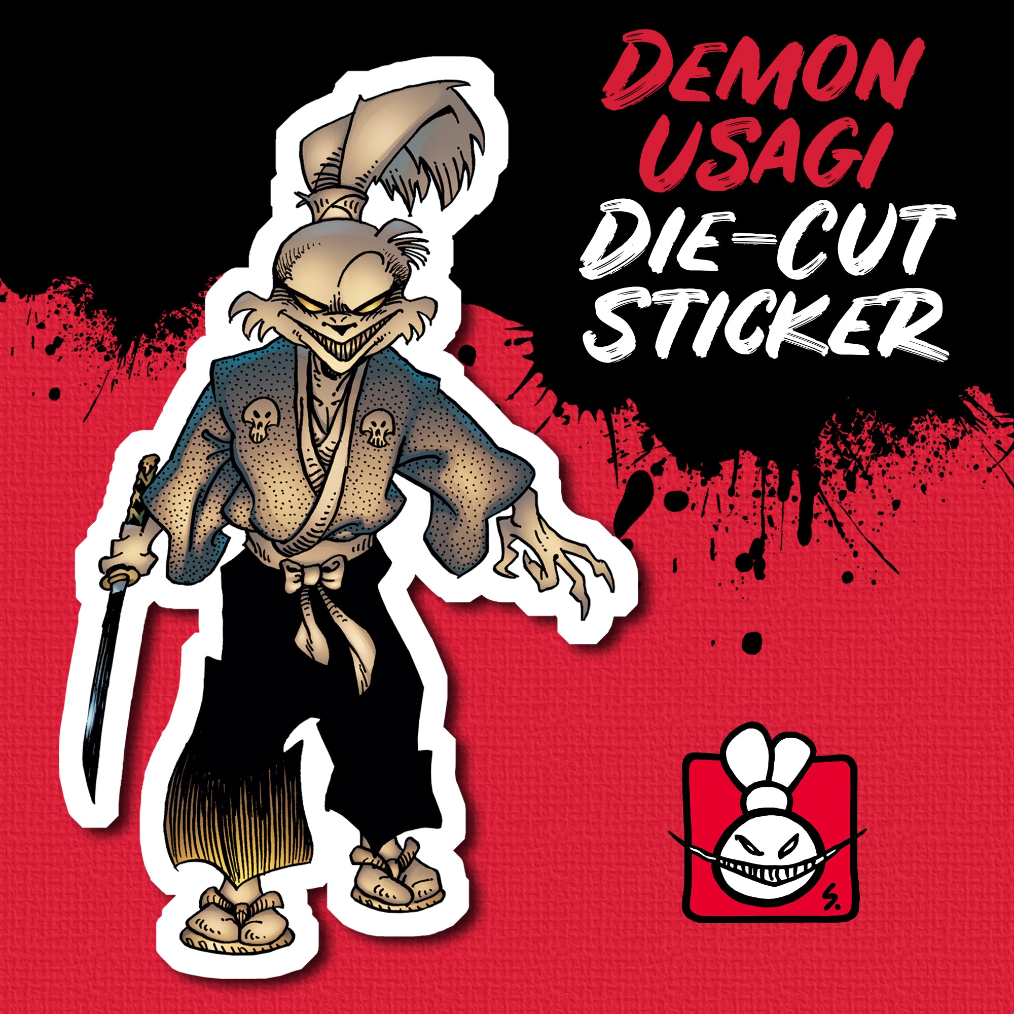 Demon Usagi Die-Cut Sticker – Usagi Studios