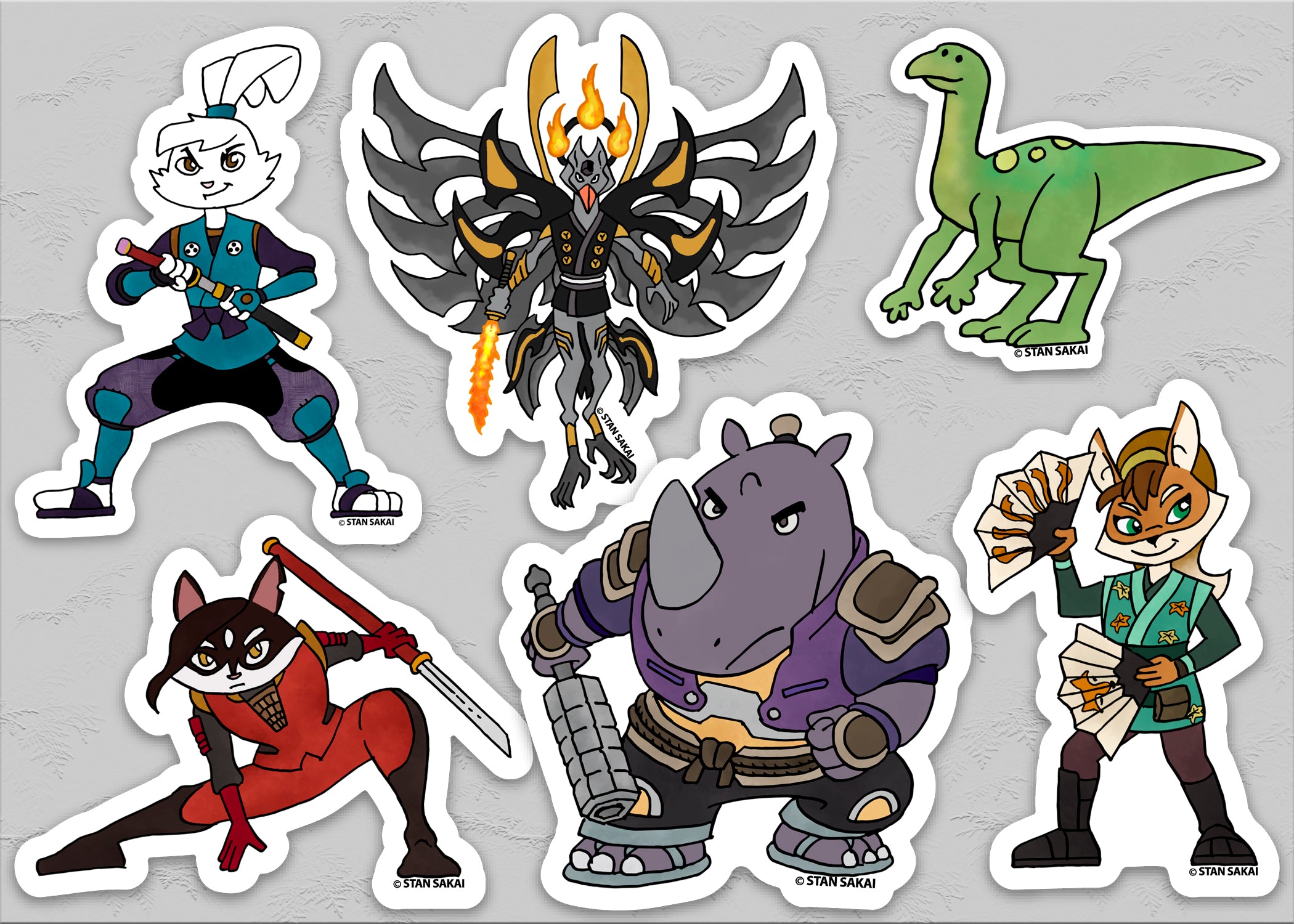 Samurai Rabbit Stickers – Usagi Studios